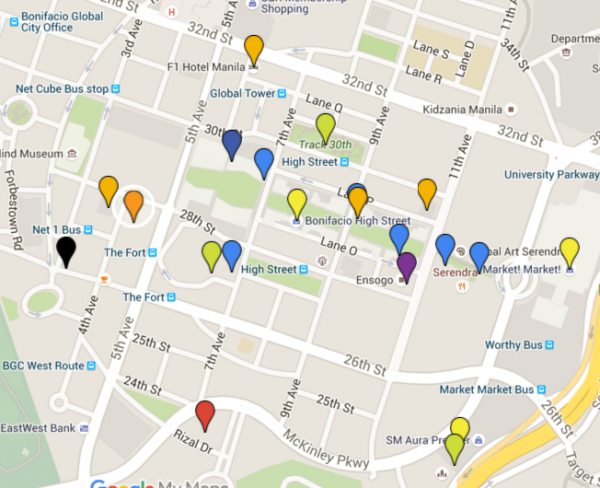 MNL Map BGC | DreamTravelOnPoints